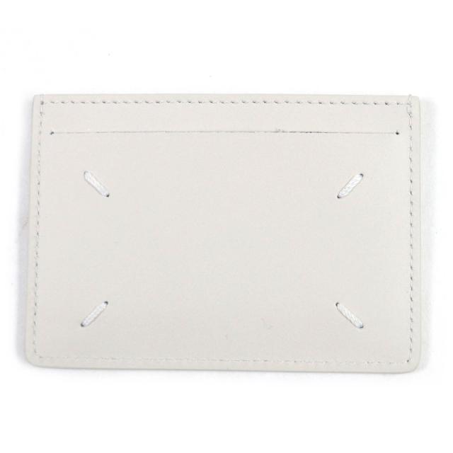 極美品□Maison Margiela 11 メゾンマルジェラ11 SA1VX0007 4ステッチ レザー パスケース カードケース アイボリー 箱付き イタリア製