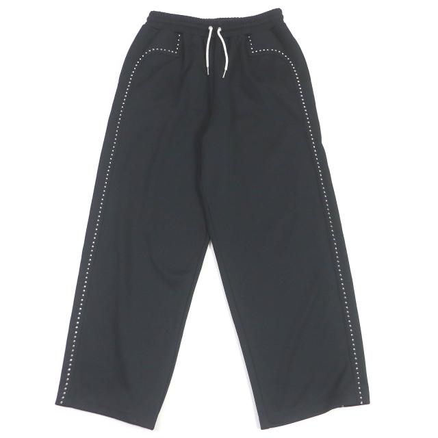 極美品□CELINE セリーヌ 22SS 2Z166121O スタッズ ジョガーパンツ スウェットパンツ トラックパンツ ブラック S イタリア製 正規品