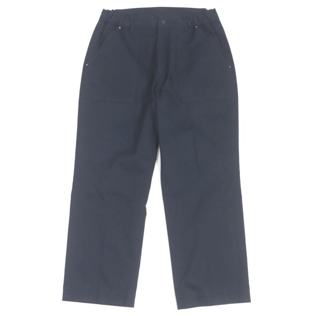 美品□MONCLER モンクレール 2024年製 PANTALONE ロゴワッペン付き イージーパンツ ワークパンツ ネイビー 46 イタリア製 正規品 メンズ