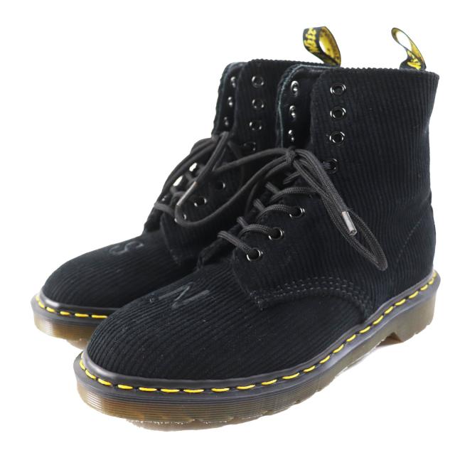 極美品◎Dr.Martens ドクターマーチン ×UNDERCOVER アンダーカバー THE 1460 REMASTERED 8 EYE BOOT コーデュロイ ショートブーツ 黒 4