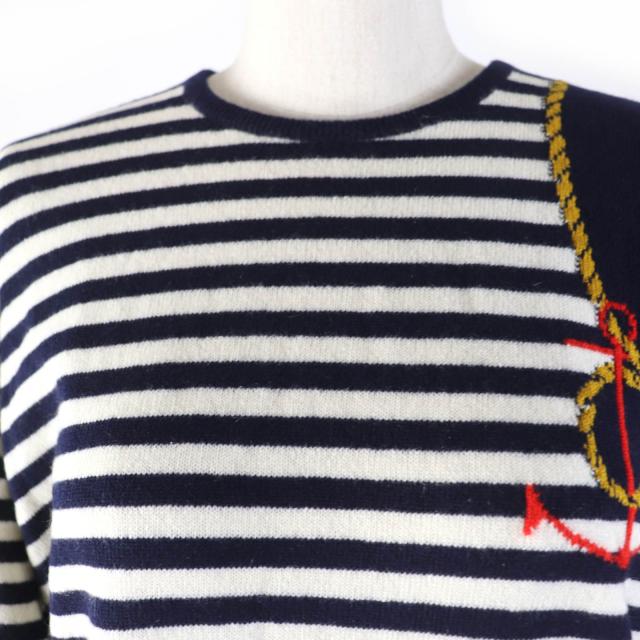 美品△BALLANTYNE バランタイン ピュアカシミヤ100％ クルーネック