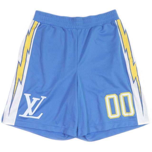 未使用品□LOUIS VUITTON ルイヴィトン 22SS Amen Break メッシュ スポーツ ゲームパンツ ショートパンツ ブルー S イタリア製 正規品