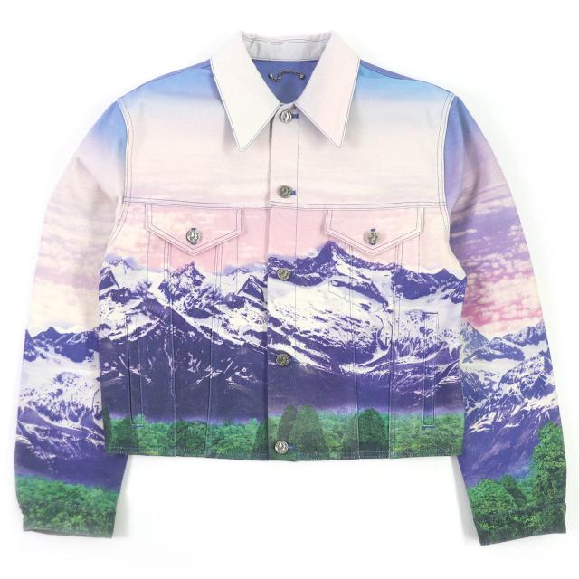極美品□LOUIS VUITTON ルイヴィトン 22SS 1A9T10 ランドスケープ Amen Break デニムジャケット マルチカラー 48 イタリア製 正規品