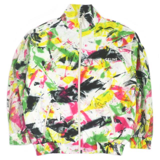極美品□CELINE セリーヌ 2Y671383Q トリオンフジップ ペイントデザイン トラックジャケット ジャージ マルチカラー S イタリア製 正規品