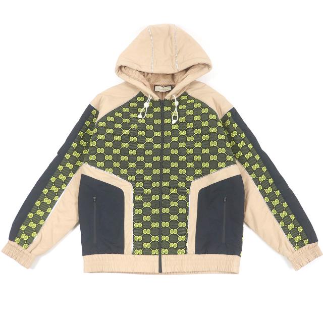 未使用品□GUCCI グッチ 2023年製 752157 GGジャージー ジップパーカー カスタムジャケット ベージュ M イタリア製 正規品 メンズ