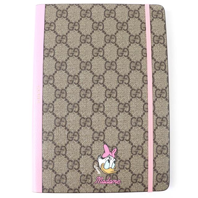 極美品△GUCCI×Disney グッチ×ディズニー GGスプリーム デイジー ノート ペーパー ステーショナリー メモ帳 ベージュ ピンク 箱・袋付き