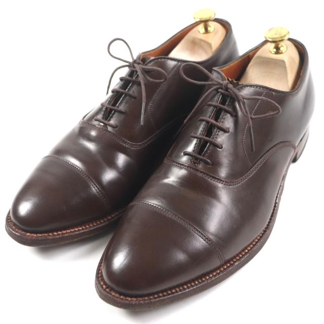 美品▼ALDEN オールデン 90730 Cigar cordovan ストレートチップ 内羽根 レースアップ コードバン レザーシューズ 9.5 USA製 メンズ