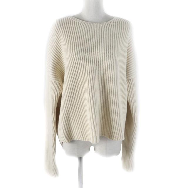 極美品★CELINE セリーヌ 2 3BX8/6806 カシミヤ混 フィービーファイロ期 オープンバックデザイン オーバーシルエット チャンキーニット XS