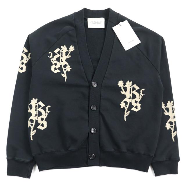未使用品○BackSideClub バックサイドクラブ FLEECE CARDIGAN フラワープリント スウェットカーディガン L 伊製 メンズ 定価57200円