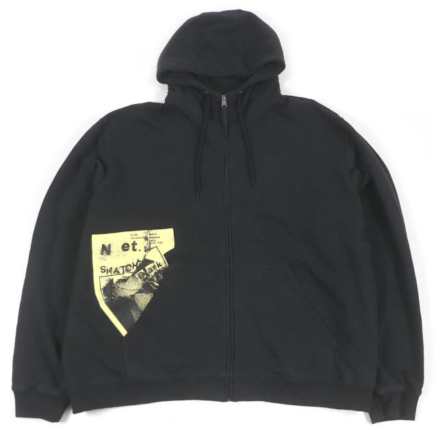 未使用品□Maison Margiela 10 24SS S50HG0045 コットン USED加工 オーバーサイズ パーカー ブラック M イタリア製 正規品 定価211200円