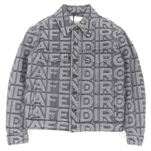 未使用品□FENDI×MARC JACOBS フェンディ×マークジェイコブス 2022年 FW1027 ロゴ総柄 トラッカージャケット デニムジャケット 46 正規品