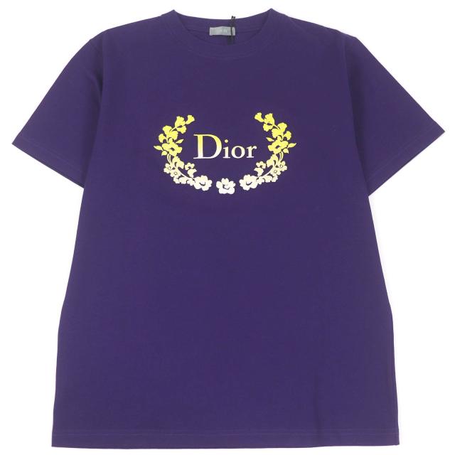 未使用品□DIOR ディオール オム 23SS 313J696A0554 ロゴエンブロイダリー リラックスフィット 半袖Ｔシャツ M イタリア製 正規品 メンズ