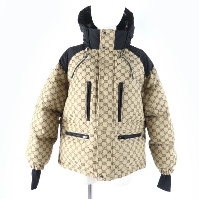未使用品☆GUCCI グッチ 761698 GGキャンバス ボンバージャケット 現行品 2WAY ダウンジャケット 36 正規品 レディース 定価583000円