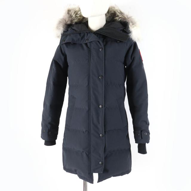 美品☆  カナダグース 3802LA SHELBURNE PARKA シェルバーンパーカ ファー・フード付 ダウンコート ネイビー XS 国内正規品