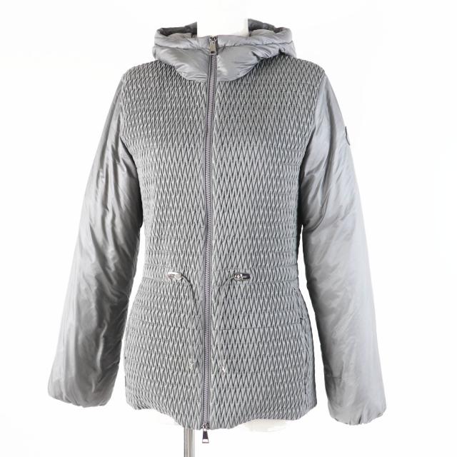 極美品◎MONCLER モンクレール 22AW CESTREDE マイクロダイヤモンドキルティング ダウンジャケット／コート グレー 00 正規品 レディース