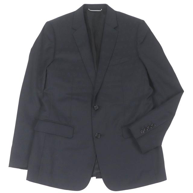 極美品□DIOR ディオール オム 633C720A5495 CDロゴ総柄 シングル ブレザー テーラードジャケット 50 ハンガー付き イタリア製 正規品