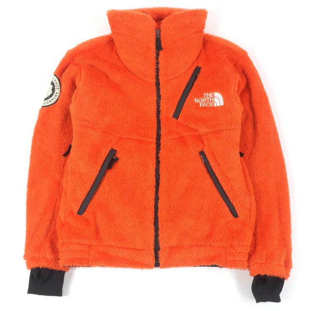 美品□THE NORTH FACE ザ ノースフェイス NA61930 ANTARCTICA VERSA LOFT JACKET ロゴ刺繍 フリースジャケット オレンジ M 正規品 メンズ