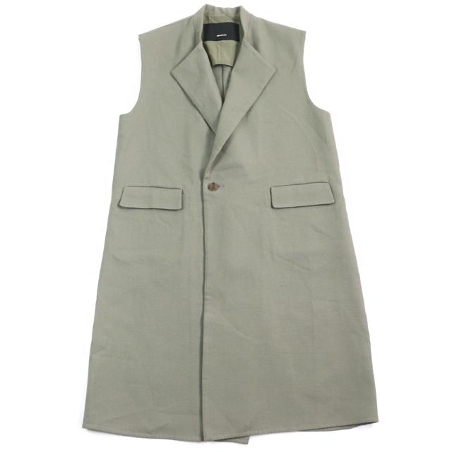 極美品○08sircus ゼロエイトサーカス 23AW S23AW-OT08 Twill double face rever long gilet ダブルフェイス ロングジレ 1 正規品メンズ