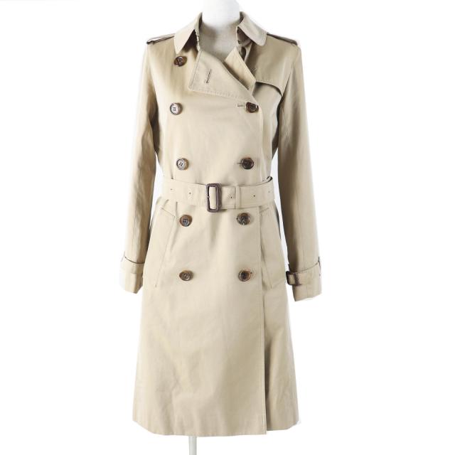 美品◎BURBERRY LONDON バーバリーロンドン B1A88-330-51 ウールライナー付き コットン トレンチコート ベージュ 38 日本製 正規品