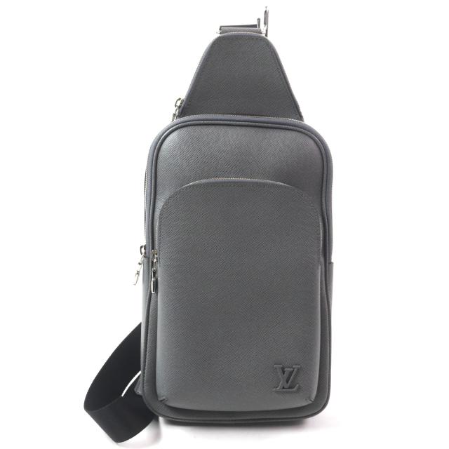 未使用品▼LOUIS VUITTON ルイヴィトン M30951 タイガ アヴェニュー スリングバッグ ロゴ付き タイガレザー グレー 袋付き 定価392700円
