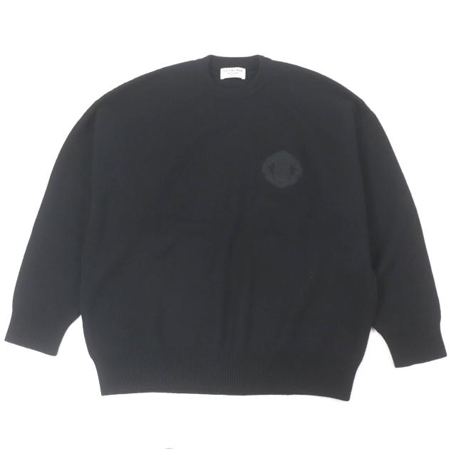 極美品□BALENCIAGA バレンシアガ 2021年製 675352 カシミヤ100％ WARDROBE UNISEX スポーティーロゴ刺繍 ニット セーター XS 正規品