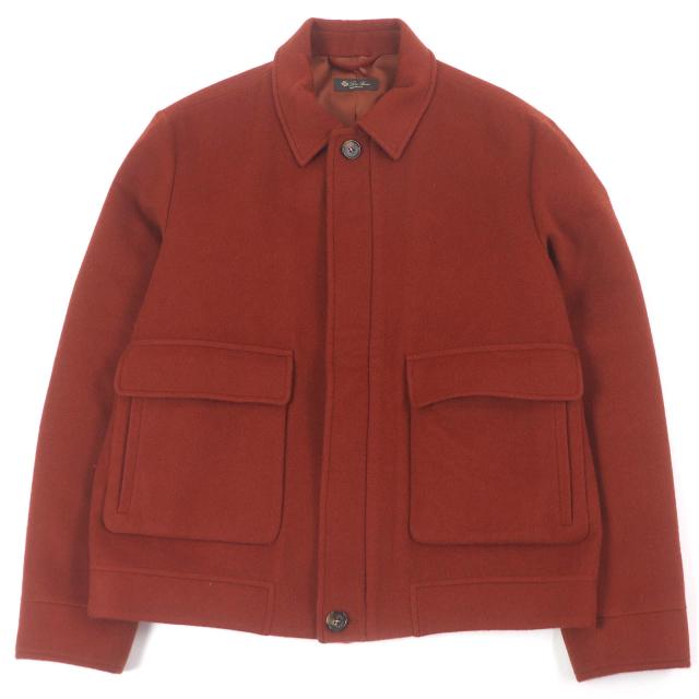 極美品□Loro Piana ロロピアーナ カシミヤ100％ 一部スウェード CASHMERE RAIN SYSTEM ジップアップジャケット ブラウン L 伊製 正規品