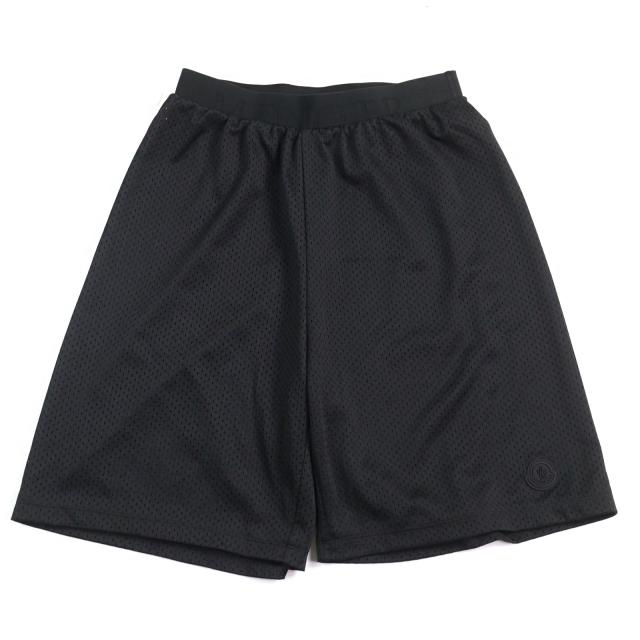 極美品○MONCLER モンクレール 2021年製 H10918H00001 899KR PANTALONI ロゴラバーワッペン付 メッシュ ショートパンツ S 正規品 メンズ