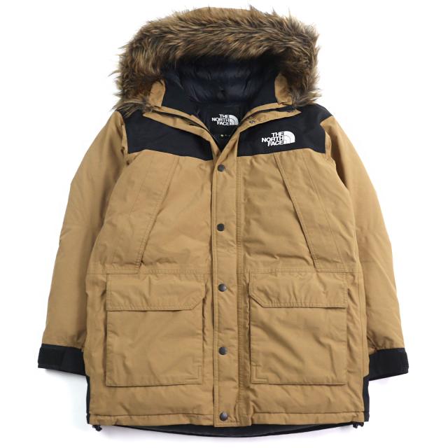極美品○THE NORTH FACE ザ・ノースフェイス ND91935 MOUNTAIN DOWN COAT ロゴ刺繍 GORE-TEX 切替デザイン ダウンコート L 正規品 メンズ