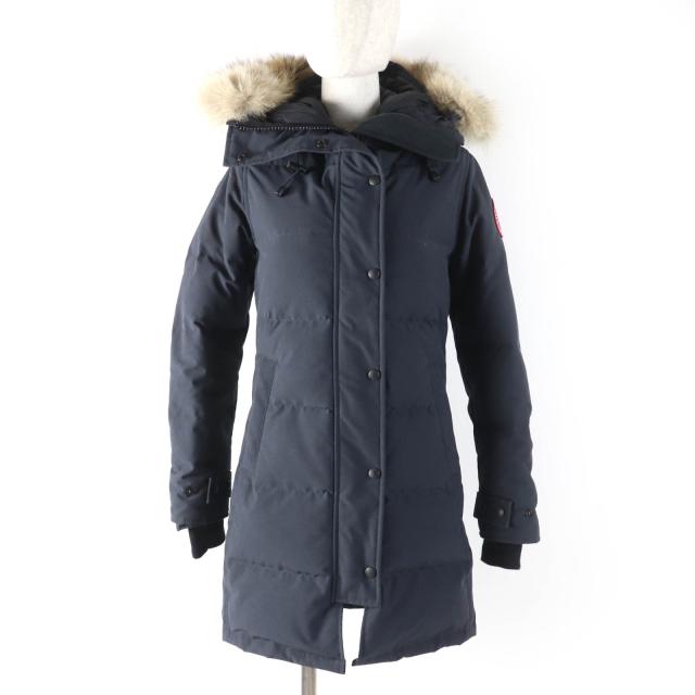 良品☆  カナダグース 2302JL MACKENZIE マッケンジーパーカ ファー・フード付 ダウンコート ネイビー S 正規品 レディース