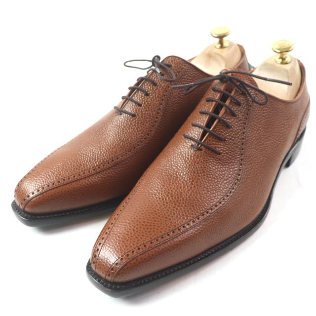 未使用品▼SCOTCH GRAIN HIROKAWA スコッチグレイン ヒロカワ H-0558 パンチングデザイン レースアップ レザーシューズ 26.5 箱付 メンズ