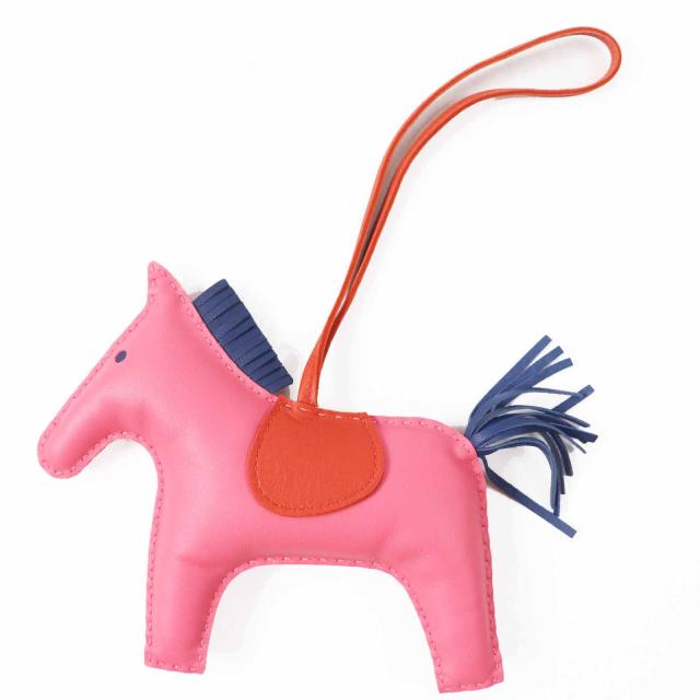 美品◎HERMES エルメス ロデオチャーム ローズアザレ ブルードマルト カーネリアン アニョーミロ バッグチャーム 箱付 製 正規品 仏蘭製