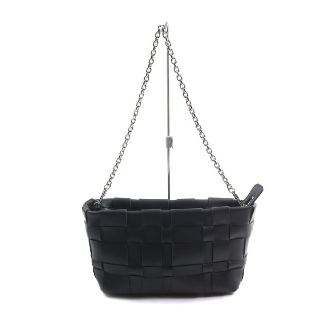極美品★3.1 Phillip Lim 3.1フィリップリム オディタ ラティス ポーチ レザー チェーン ショルダーバッグ ブラック レディース