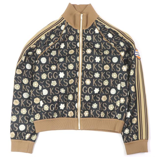 未使用品□GUCCI Ken Scott グッチ ケンスコット 21SS 645217 ロゴ総柄 ジャージ トラックジャケット ブラック L イタリア製 正規品