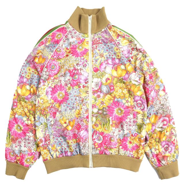 極美品△GUCCI×THE NORTH FACE グッチ×ザ・ノースフェイス 651323 フローラルプリント ウェブライン トラックジャケット マルチ S 正規品