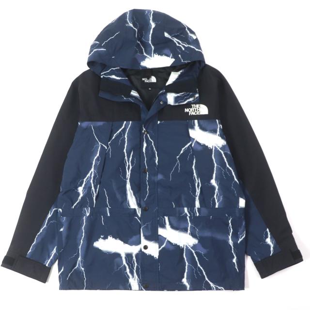 極美品▼ザ・ノースフェイス NP62237 Novelty Mountain Light Jacket GORE-TEX フード付き ロゴ刺繍 WZIP マウンテンパーカー XL 正規品