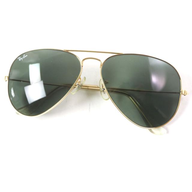 美品▼レイバン ヴィンテージ RB3025 L0205 アビエーター ボシュロム ツーブリッジ ティアドロップ サングラス 58□14 ケース付き メンズ