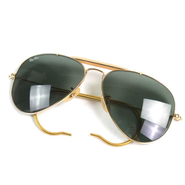 美品△Ray-Ban レイバン ヴィンテージ ボシュロム アビエーター ティアドロップ サングラス アイウェア ゴールド 58□14 メンズ