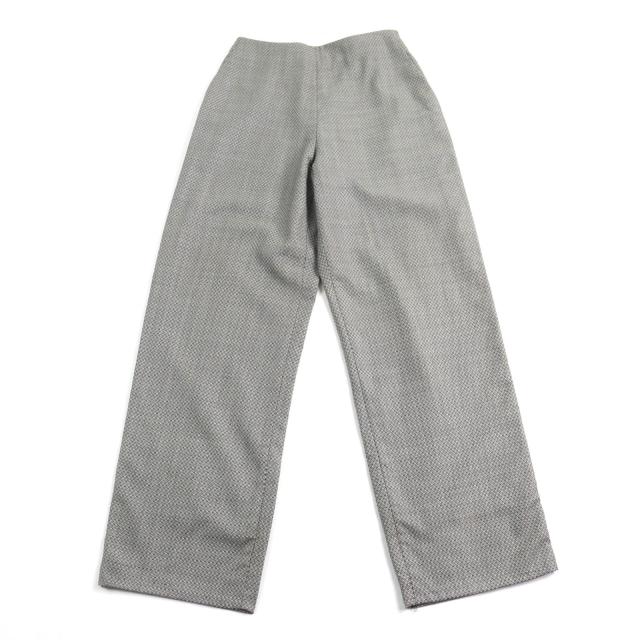 極美品★HERMES エルメス ヴィンテージ ウール シルク混 マルジェラ期 H柄 パンツ グレー ブラック 34 フランス製 正規品 レディース