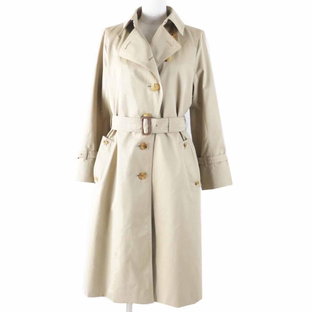 未使用品◎Aquascutum LONDON アクアスキュータムロンドン ライナー付き ロング トレンチコート ベージュ 11 日本製 正規品 定価126000円