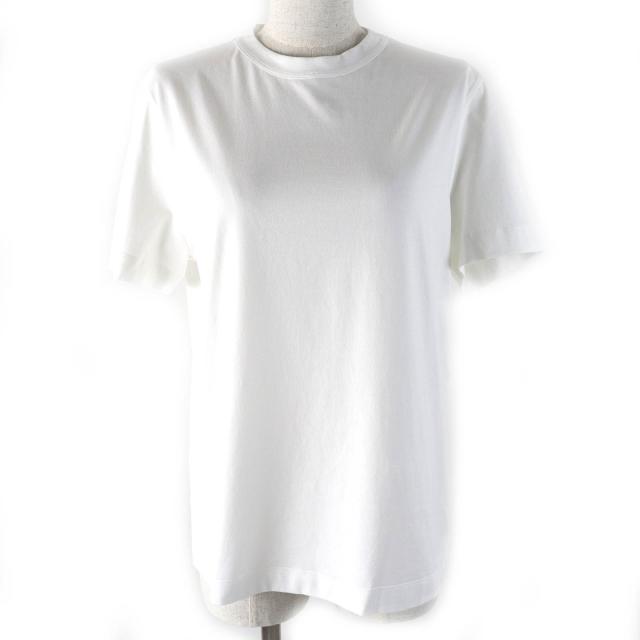 未使用品△Brunello Cucinelli ブルネロクチネリ モニーレ付き コットンジャージー クルーネック半袖Ｔシャツ 白 S 正規品 定価80300円