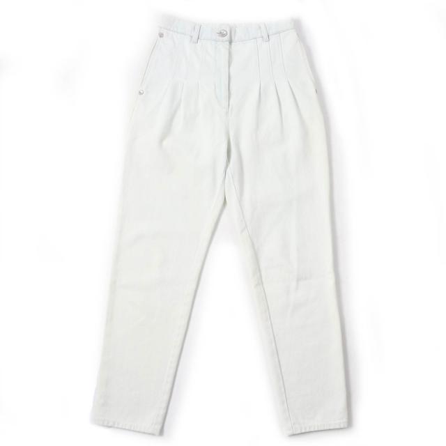 極美品☆CHANEL シャネル P64118V60184 コットン100％ ココボタン デニムパンツ インディゴ 38 イタリア製 正規品 レディース