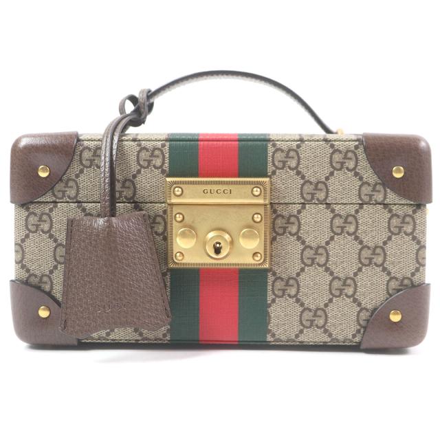 美品□GUCCI グッチ 649581 Gucci Savoy GGスプリーム ウェブストライプ ウォッチケース 保存袋付き イタリア製 メンズ 定価500500円