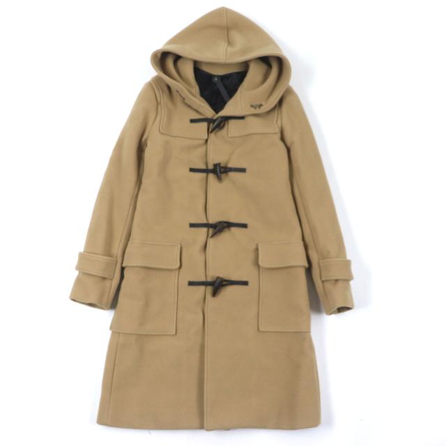 未使用品▼wjk ダブルジェイケイ 1842 w177K ホーンボタン レザーループ ファインウール ダッフルコート キャメル M 正規品 メンズ