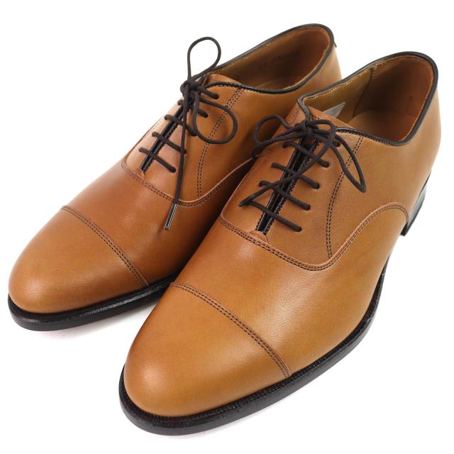 未使用品△REGAL リーガル 03PR BG グッドイヤーウエルト式 ストレートチップ レザーシューズ ブラウン 24.5 日本製 メンズ オススメ◎