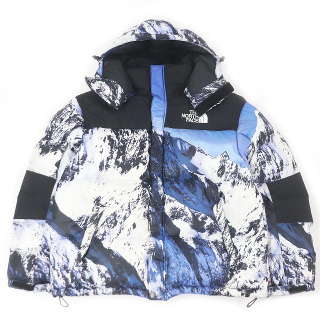 美品□シュプリーム ザ・ノースフェイス 17AW ND91701I Mountain Baltoro Jacket ダウンジャケット ホワイト ブラック ブルー M 正規品