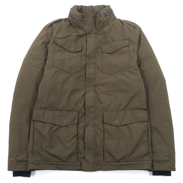良品○Herno ヘルノ PI075UL Laminar ラミナー GORE-TEX ゴアテックス M-65 ロゴタグ スタンドカラー ダウンジャケット 46 正規品 メンズ
