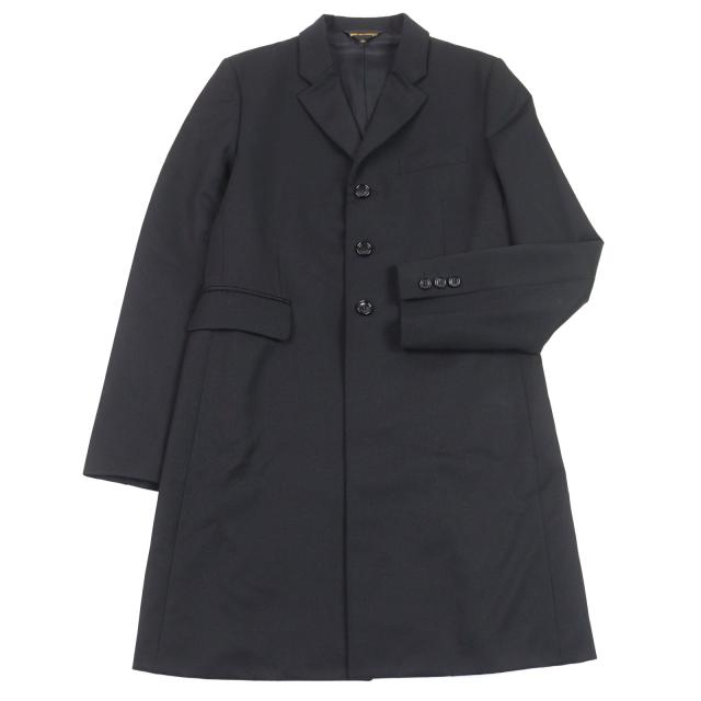 極美品○COMME des GARCONS コムデギャルソン GH-J002 シングル 3B ロング ウールジャケット ブラック XS 日本製 正規品 メンズおすすめ