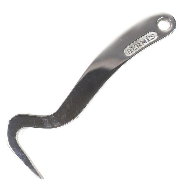 美品△HERMES エルメス フーフピック ロゴ刻印 馬具 鉄爪 テッピ 蹄鉄掃除用具 インテリア 雑貨 シルバー メンズ