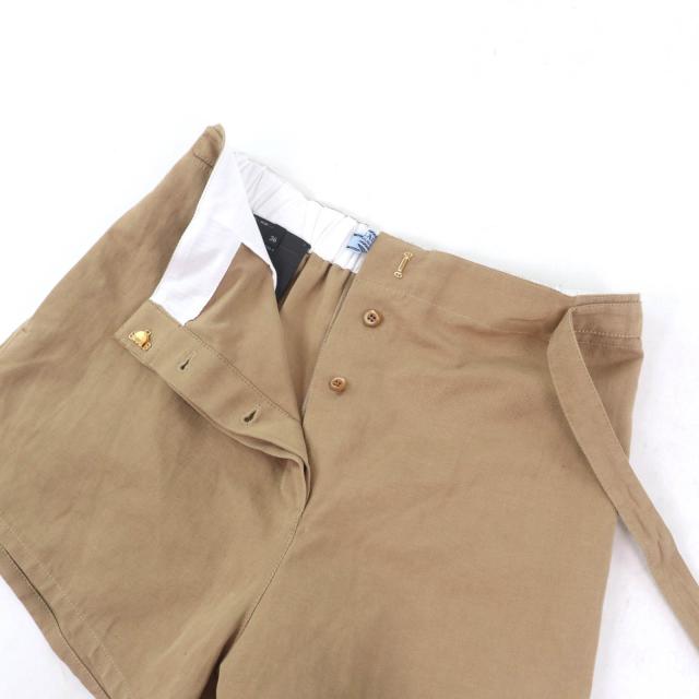 極美品☆PRADA プラダ 2023年製 P279H パナマコットン リネン混 ベルト