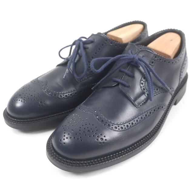未使用品□ジェイエムウエストン 355 マイルスコレクション 4 アイレットダービー フルブローグ レザー ドレスシューズ 6 フランス製